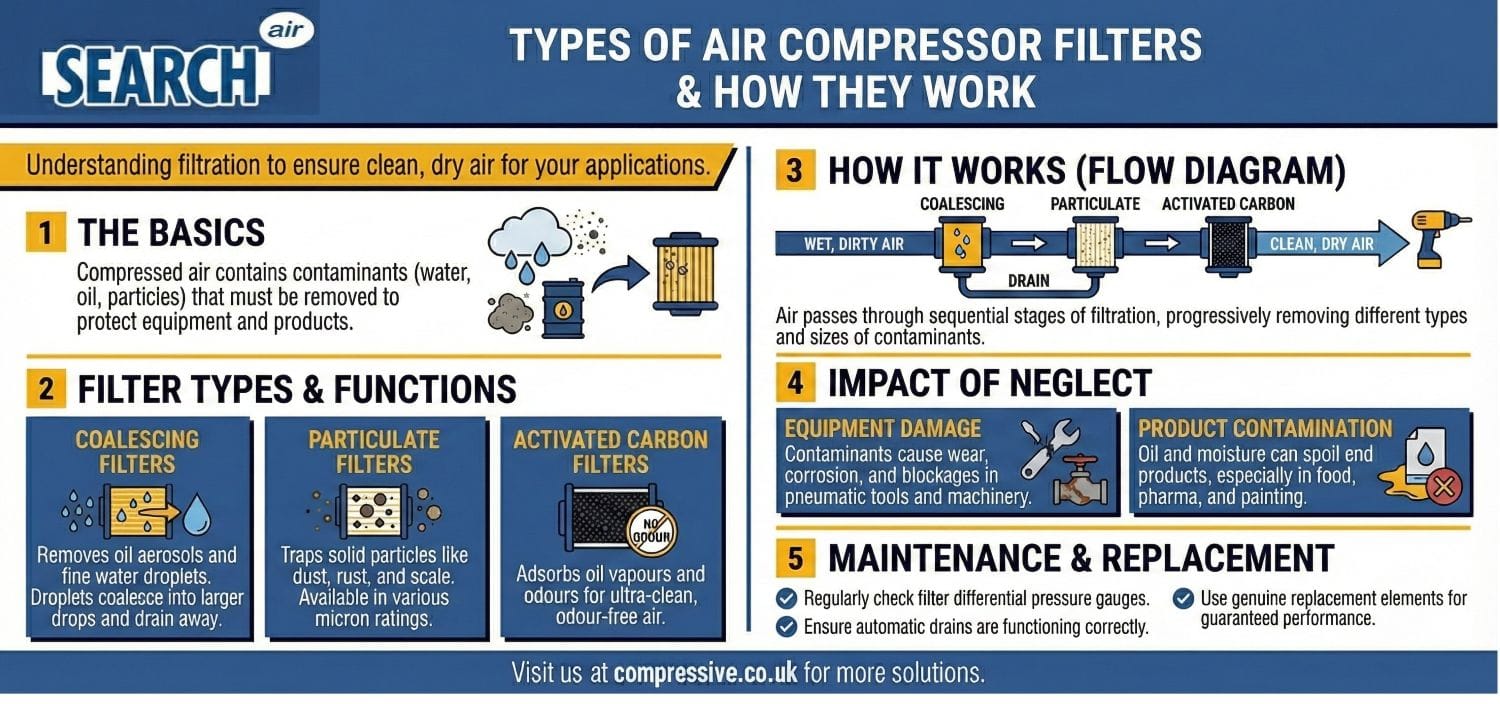 Types of Air Compressor Filters and How They Work | William G Search